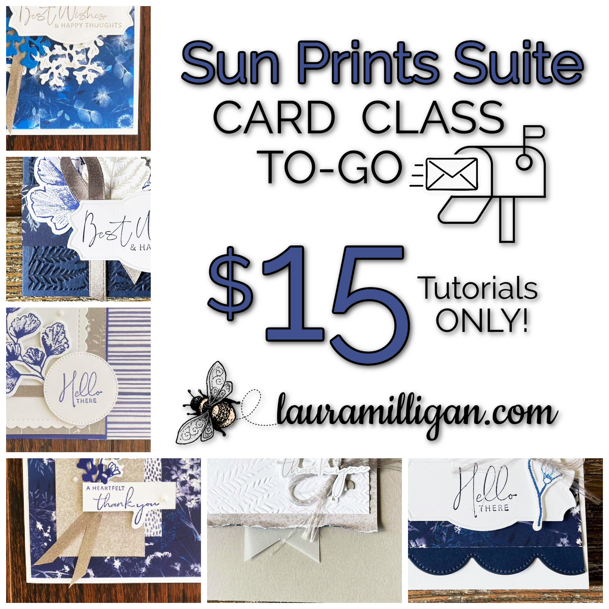 Card Class to Go Tutorials Only - Sun Prints - LauraMilligan