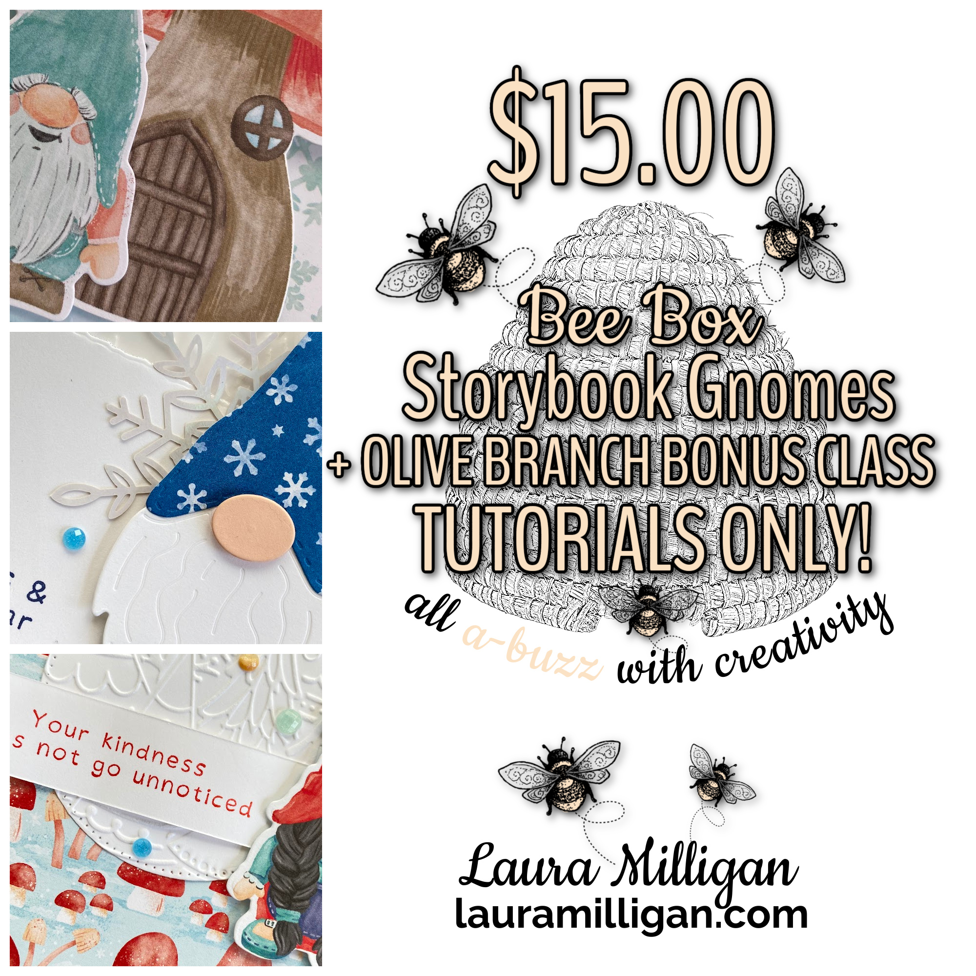 Bee Box PDF Tutorial Only - Storybook Gnomes - LauraMilligan