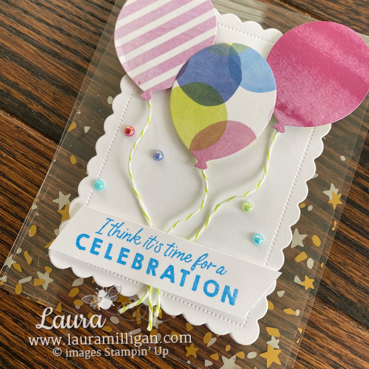 A Fun Acetate Card with Beautiful Balloons Bundle! - LauraMilligan