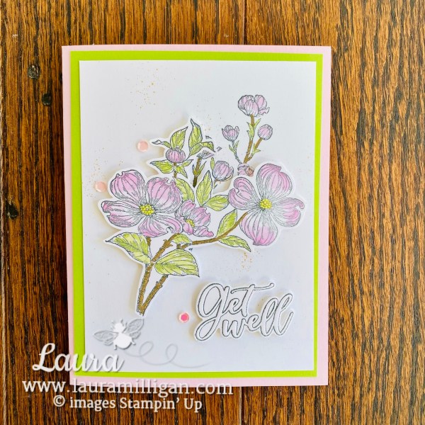 A Get Well Card using the Detailed Dogwood Stamp Set - LauraMilligan