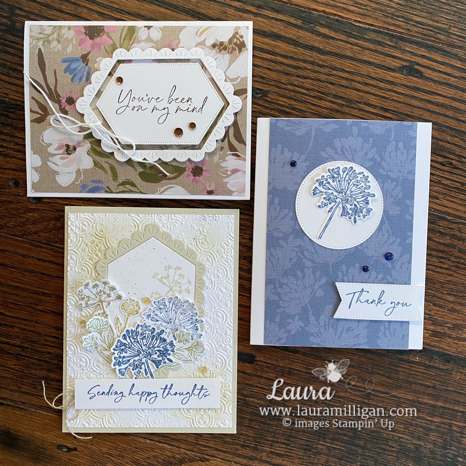 Video Tutorial! Three Cards with the Wildly Flowering Suite Collection! - LauraMilligan