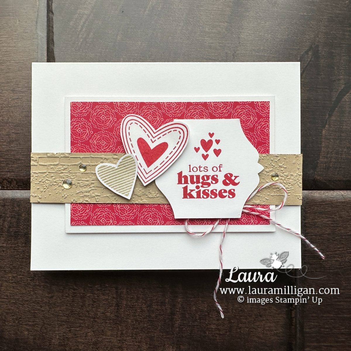 Hugs & Kisses Card with Stampin' Up! Hugs for Love Bundle - LauraMilligan