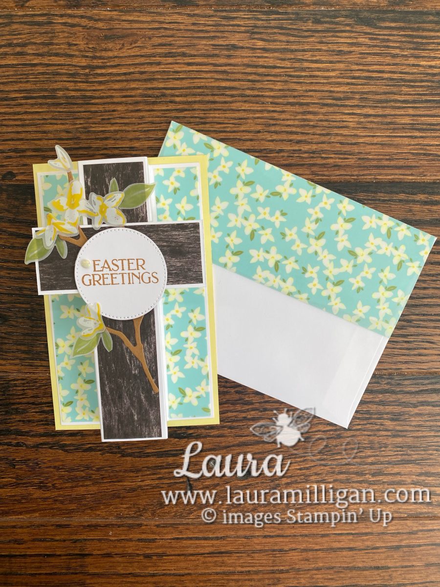 Video Tutorial! Beautiful Easter Greeting Cross-Themed Card - LauraMilligan
